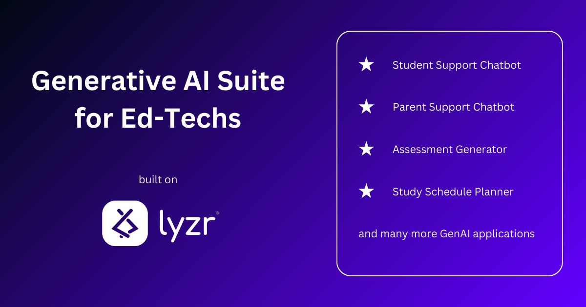 AI in Education: Lyzr's Suite of Generative AI Tools to Help Universities, Educators & Students