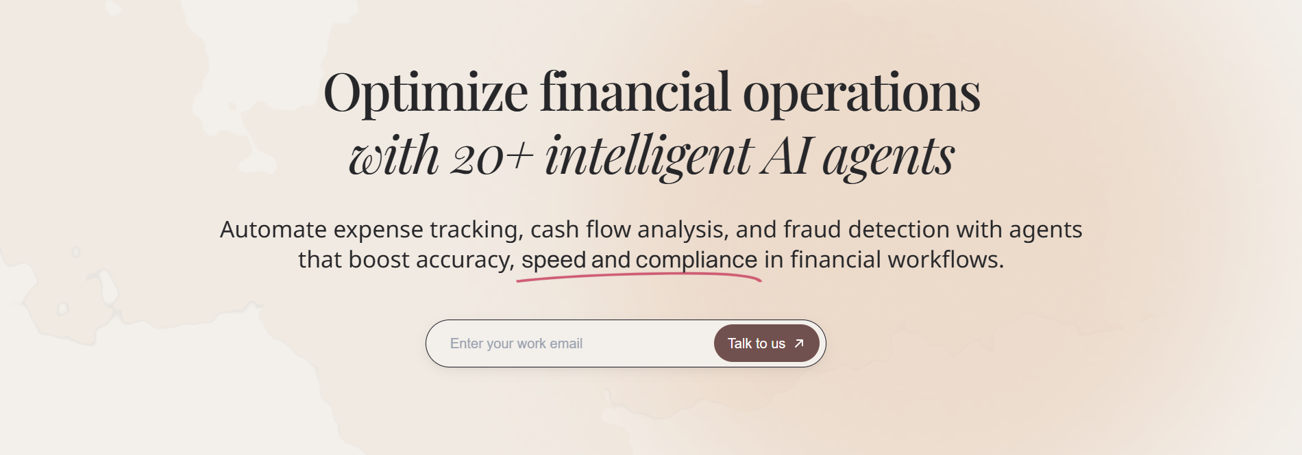 Optimize financial operations with 20+ intelligent AI agents